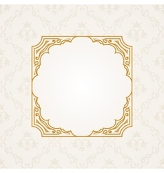 Template for text vintage frame decorated antique Vector Image