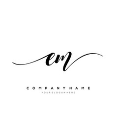 Js initial handwriting logo with circle template Vector Image