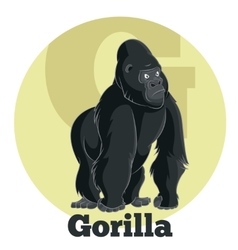Cartoon silverback gorilla Royalty Free Vector Image