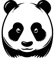 Sitting panda rear view Royalty Free Vector Image