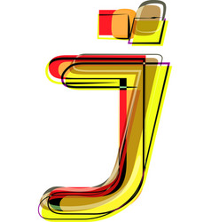 Organic font letter j Royalty Free Vector Image