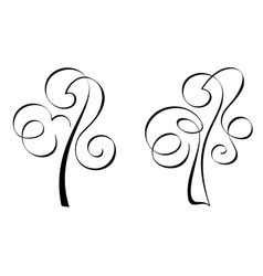 Rabbit calligraphic elements Royalty Free Vector Image