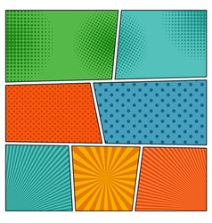 Empty comic book template background design Vector Image