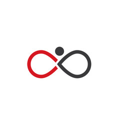Black infinity crossed lines logo Royalty Free Vector Image