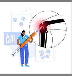 Human knee joint anatomy ligaments Royalty Free Vector Image