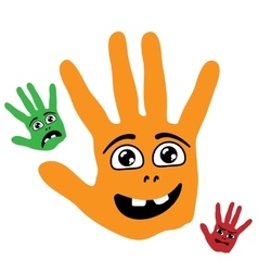 Hand print heart Royalty Free Vector Image - VectorStock