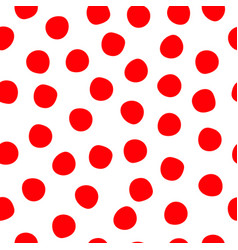 Red dots on vertical hand drawn lines seamless Vector Image