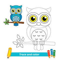 Trace and color for kids bird house Royalty Free Vector