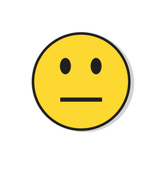 Yellow cartoon face sad upset emoji people emotion
