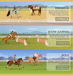 Equestrian sport infographic Royalty Free Vector Image
