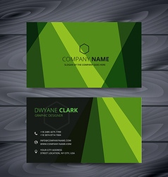 Clean green visit card Royalty Free Vector Image