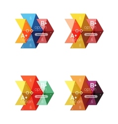 Colorful origami paper graph infographic Vector Image by Sarunyu_foto ...
