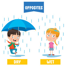 Opposite adjectives in and out Royalty Free Vector Image