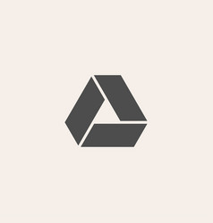 Penrose triangle geometric optical Royalty Free Vector Image