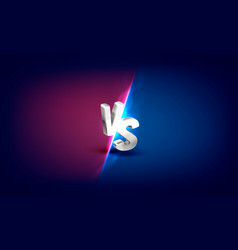 Versus game cover neon banner sport vs team Vector Image