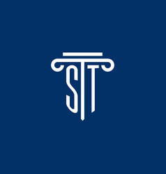 Letter st wedding monogram logo design Royalty Free Vector