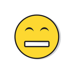 Yellow cartoon face sad upset emoji people emotion