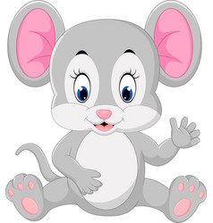 Cartoon rat waving hand Royalty Free Vector Image
