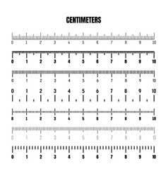 Measuring rulers school ruler metric scale Vector Image