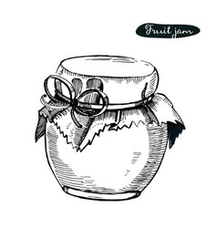 Rustic mason canning jar vintage hand drawn sketch