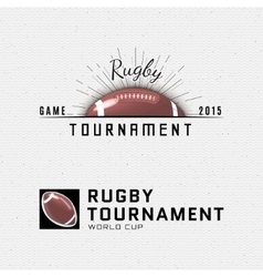 College rugby team emblems Royalty Free Vector Image