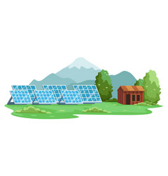 Renewable energy concept with solar and wind Vector Image