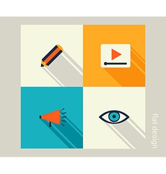 Business icon set software and web development Vector Image