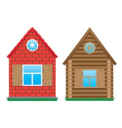 Two stories house with balcony Royalty Free Vector Image