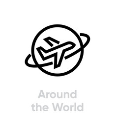Travel around the world symbol Royalty Free Vector Image