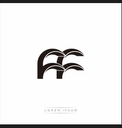 Ff logo monogram design template Royalty Free Vector Image