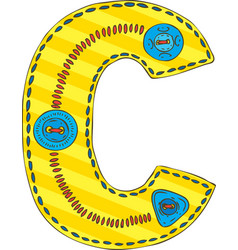 Letter r in patchwork style Royalty Free Vector Image