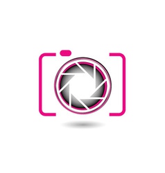 Pixel camera logo icon design Royalty Free Vector Image