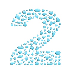 Cartoon water drops font Royalty Free Vector Image