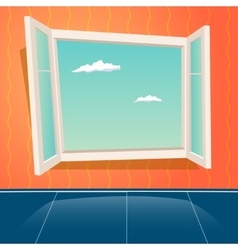 Isolated retro vintage wooden window design Vector Image