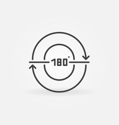 180 degrees graph linear concept icon Royalty Free Vector