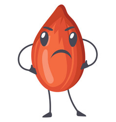 Cartoon nut icon walnut in shell natural snack Vector Image