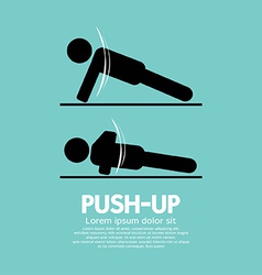 Modified knee push ups exercise Royalty Free Vector Image