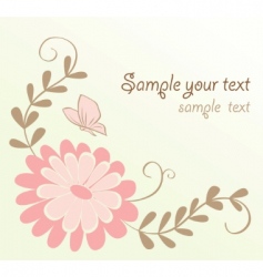 Cute blue floral background Royalty Free Vector Image