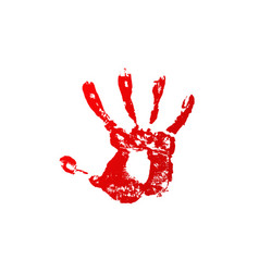Bloody handprint horror dirty scary blood Vector Image