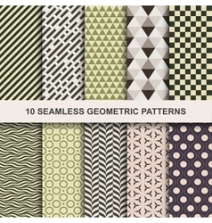 Retro different seamless patterns tiling Vector Image