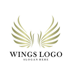 Luxury wings logo design template icon symbol Vector Image