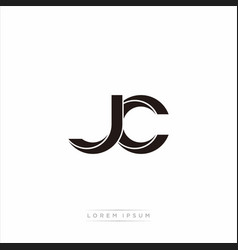 Jc logo letter monogram with triangle shape Vector Image