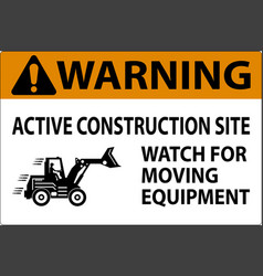 Warning sign construction area Royalty Free Vector Image