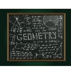Doodle math blackboard mathematical theory Vector Image