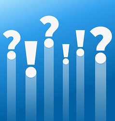 Question mark on blue faq answer inquiry Vector Image