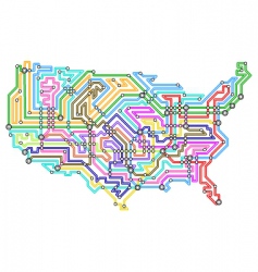Usa travel map Royalty Free Vector Image - VectorStock