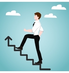 Path to success in paper art Royalty Free Vector Image