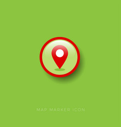 Flowers here logo map marker flower delivery icon Vector Image