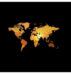 Golden world map Royalty Free Vector Image - VectorStock