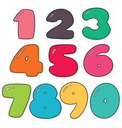 Set number Royalty Free Vector Image - VectorStock